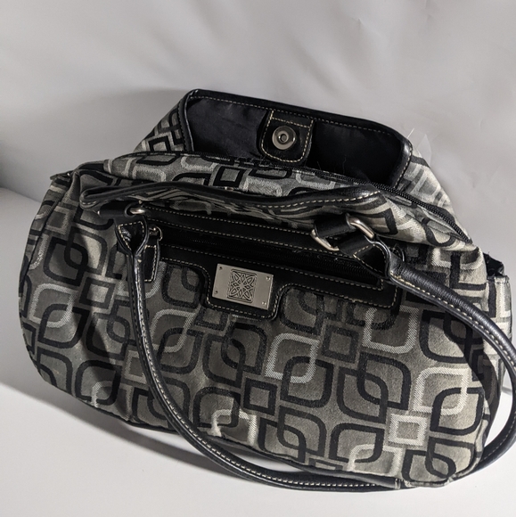 George | Bags | George Womens Jacquard Satchel Bag Charcoal | Poshmark